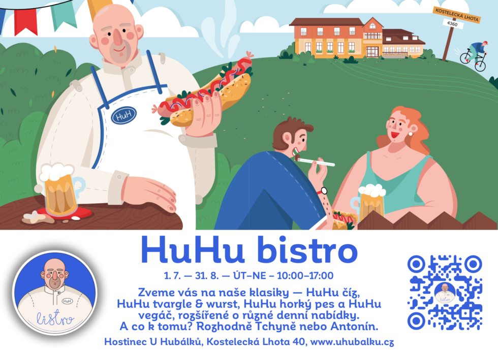 V sobotu 1. 7. 2023 otevíráme HuHu bistro – Hostinec U Hubálků